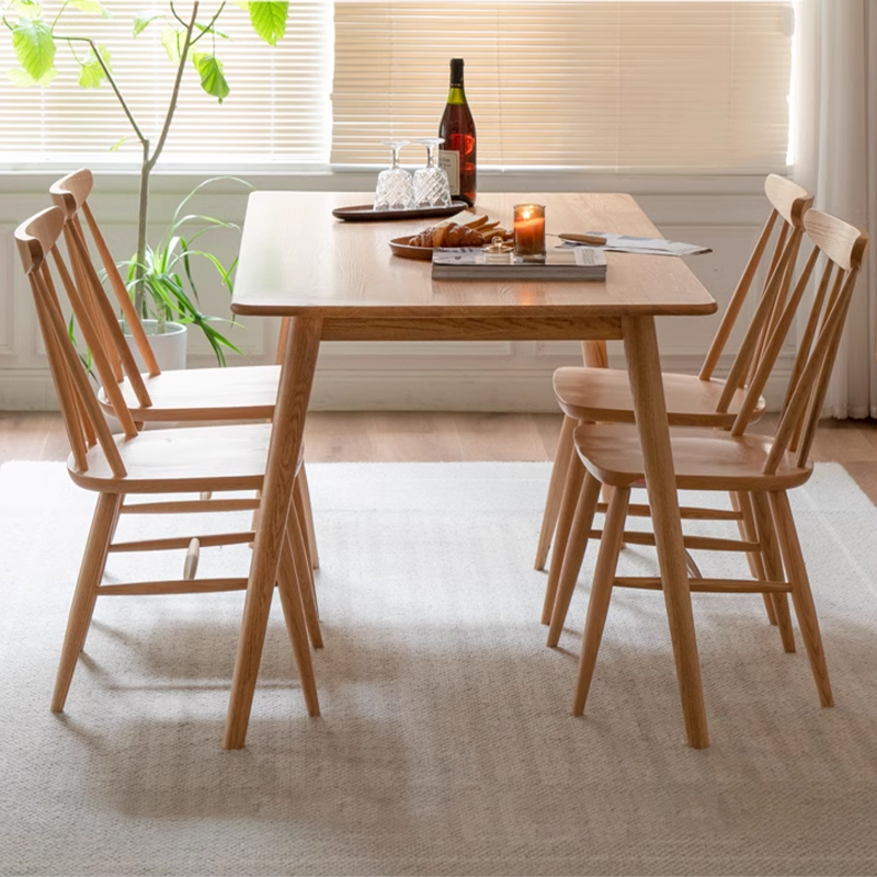 Modern Minimalist Oak Solid Wood Small Dining Table